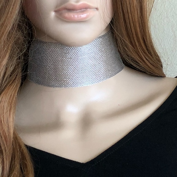 Handmade | Jewelry | Wide Lace Gold And Silver Choker | Poshmark